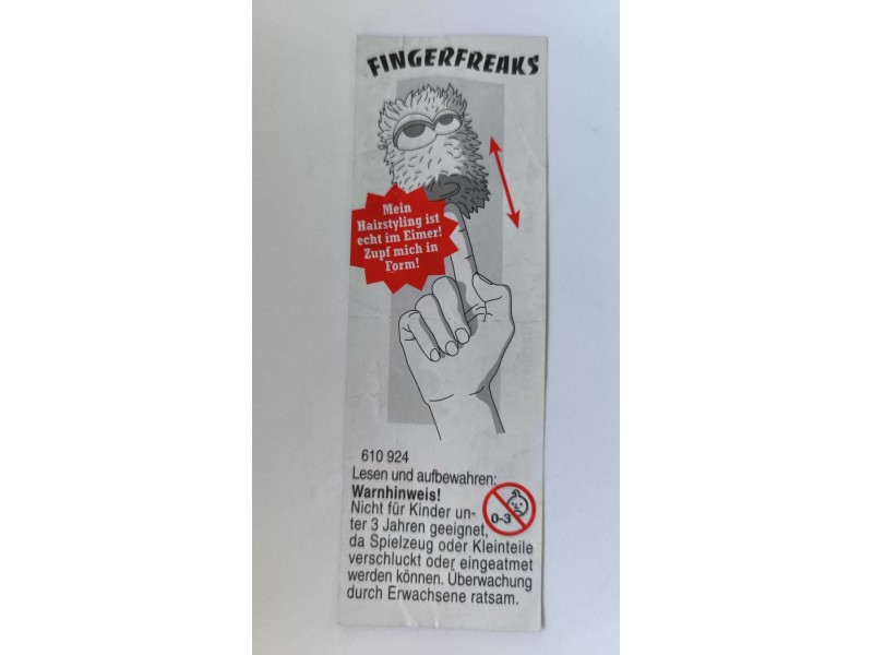 BPZ za Kinder figuricu Fingerfreaks (2002)