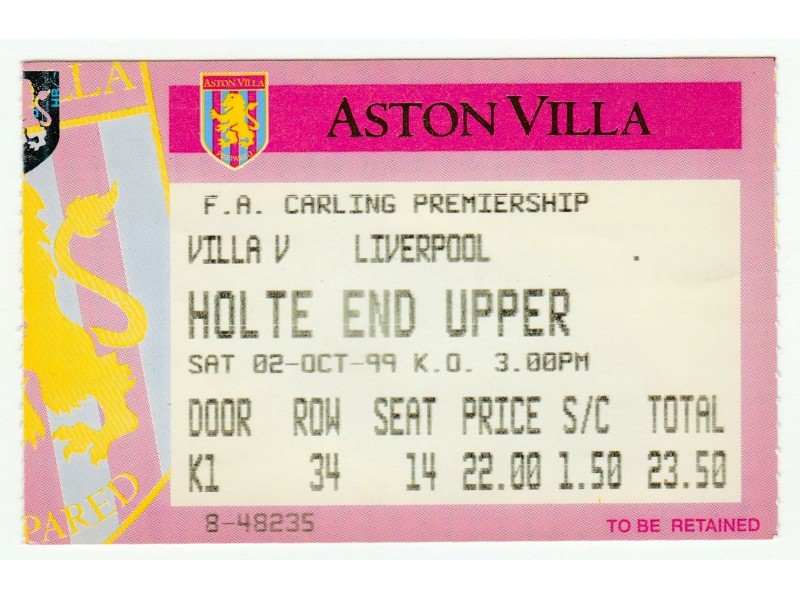 1999, ASTON VILLA - LIVERPOOL! Pre 27 godina.