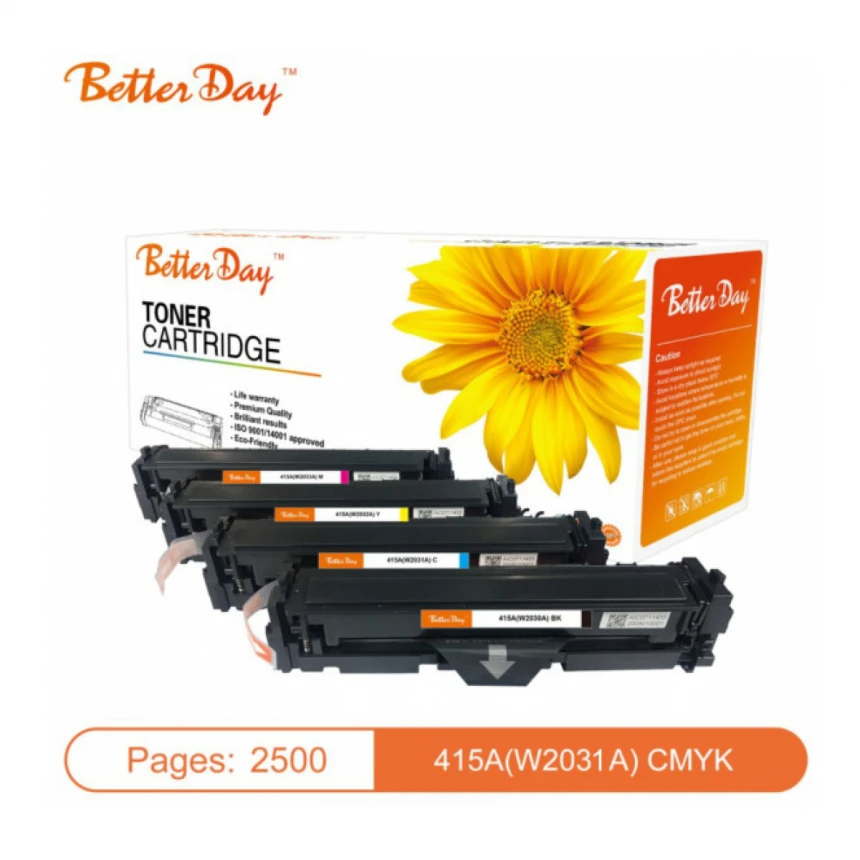 Toner BetterDay C-415A(W2031A) C zam. kaseta za HP Cyan 2.5k