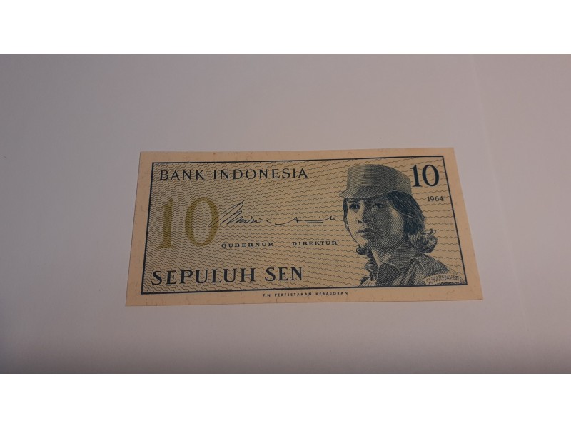 INDONEZIJA - 10 SEN - 1964