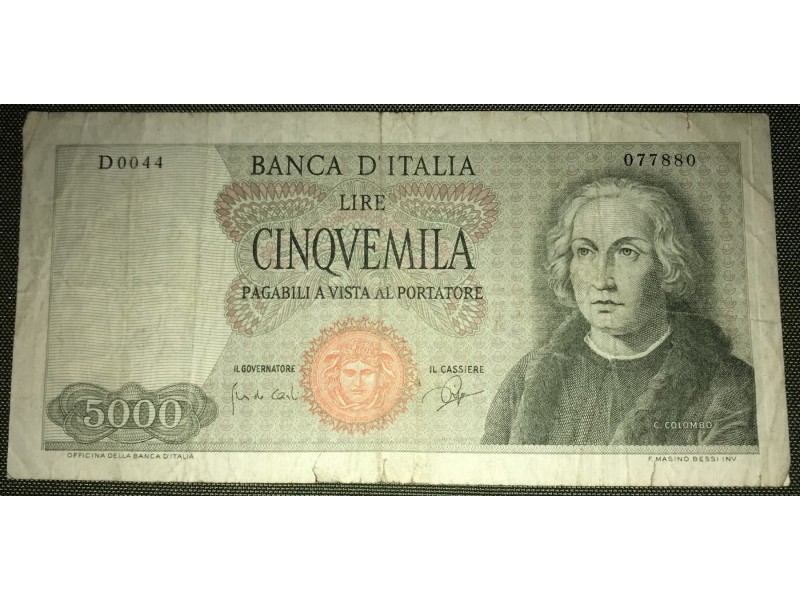 ITALIJA 5000 LIRA.1964.