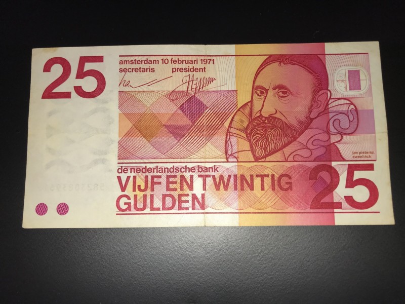 HOLANDIJA 25 GULDENA.1971.