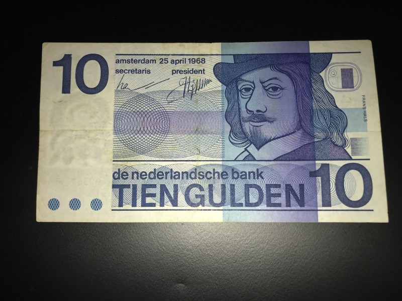 HOLANDIJA 10 GULDENA.1968.