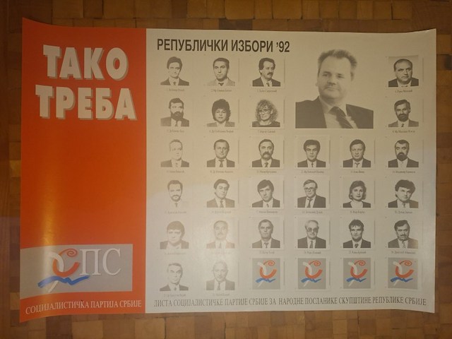 Slobodan Milosevic SPS predizborni plakat