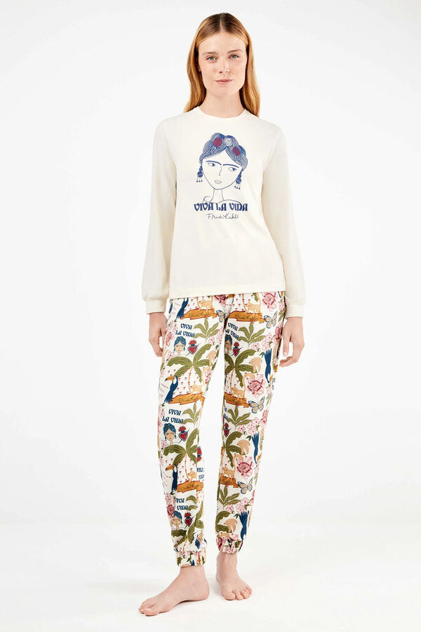Frida Kahlo all-over jersey-knit pyjamas set