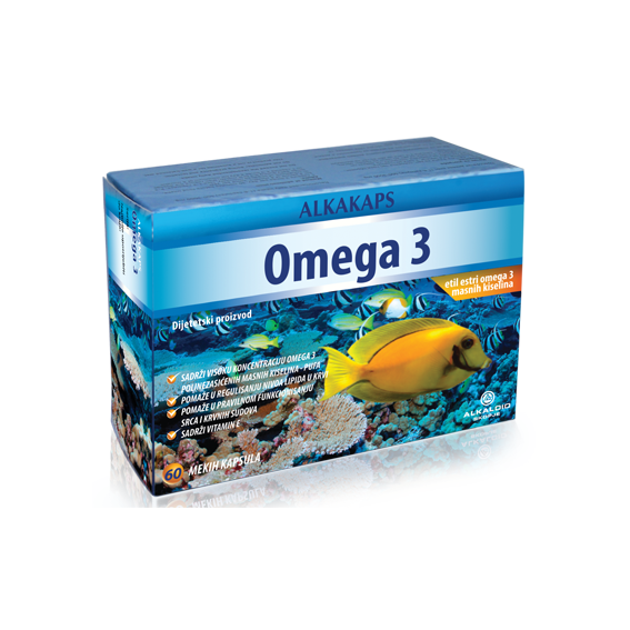 ALKAKAPS OMEGA 3 60 mekih želatinastih kapsula