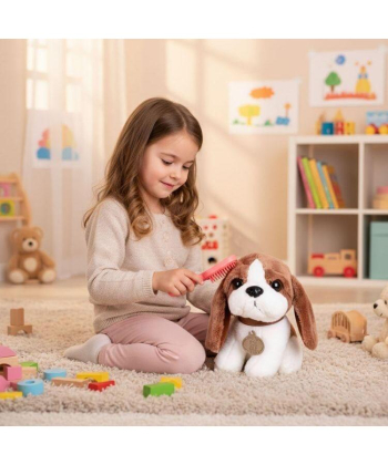 ECOTOYS plišana kuca Beogle igračka za decu torba + četka za negu HC750228