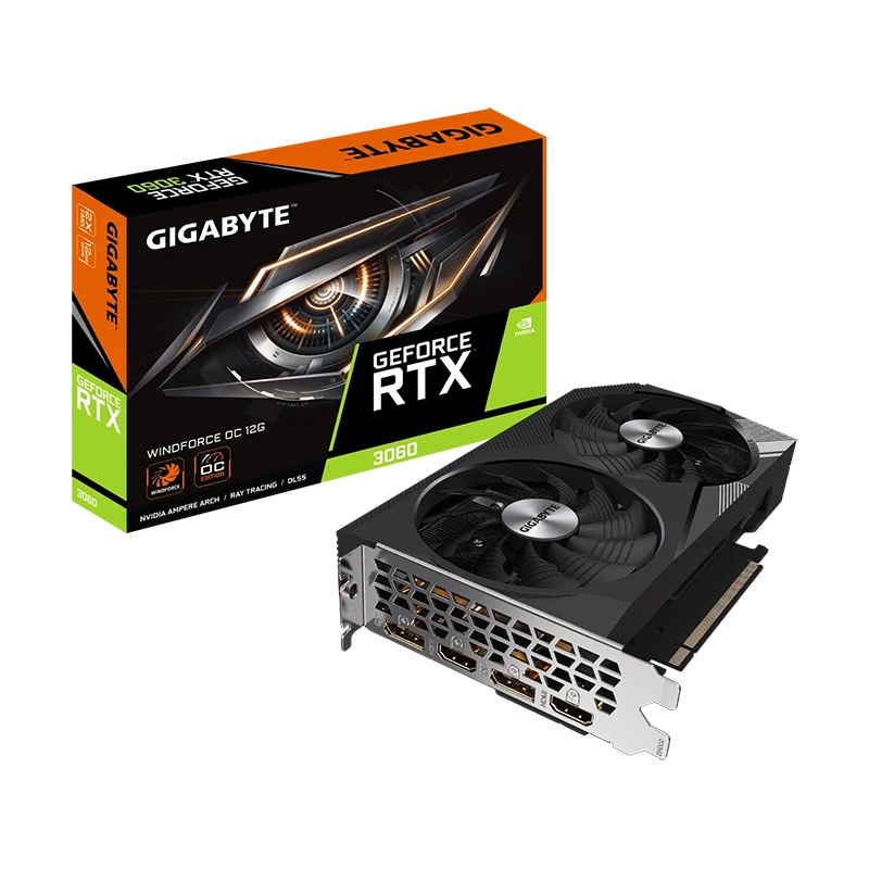 GIGABYTE nVidia GeForce RTX 3060 12GB 192bit GV-N3060WF2OC-12GD rev 2.0
