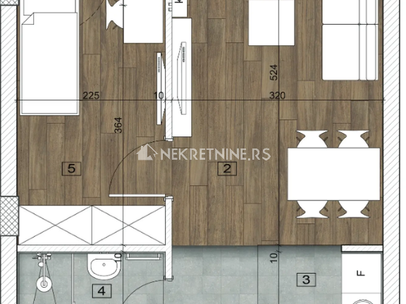 Dvosoban 38m2 Novogradnja Povrat PDV-a
