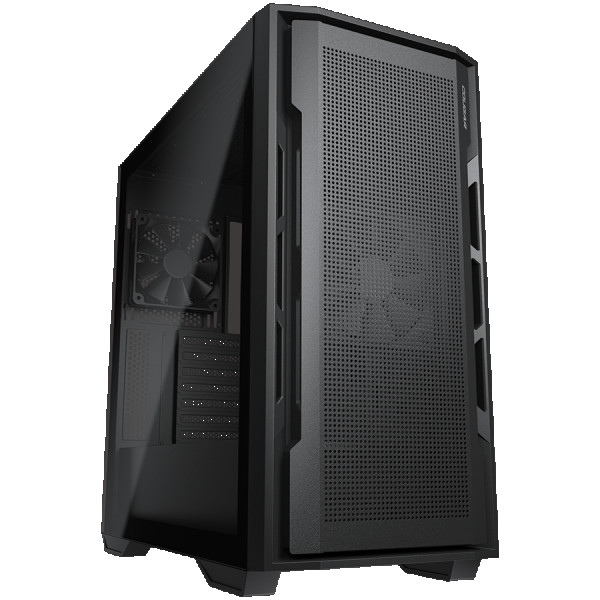 COUGAR | Uniface Black| PC Case | Mid Tower Mesh Front Panel 2 x ARGB Fans TG Left Panel ( CGR-5C78B )