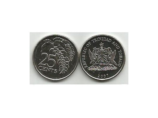 Trinidad and Tobago 25 cents 2007. UNC
