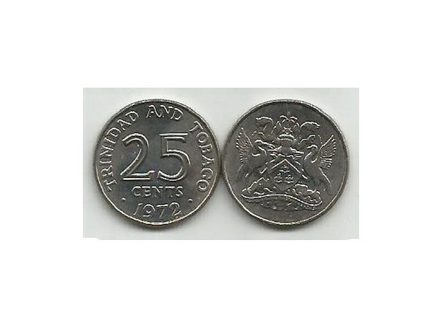 Trinidad and Tobago 25 cents 1972. UNC/AUNC