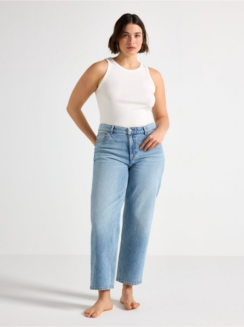 Farmerke – STRAIGHT Nea cropped jeans with light stretch