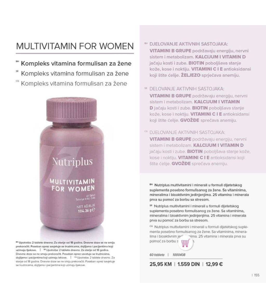 Nutriplus Multivitamin for Women – kompleks vitamina i minerala