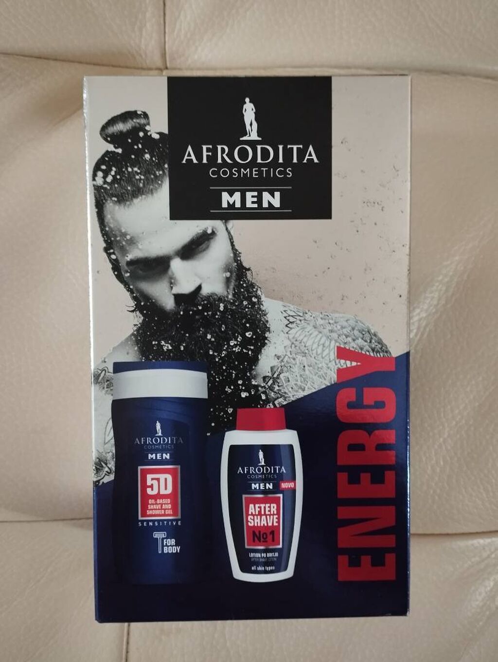 Afrodita Cosmetics MEN – ENERGY poklon set novo - Uljani gel za