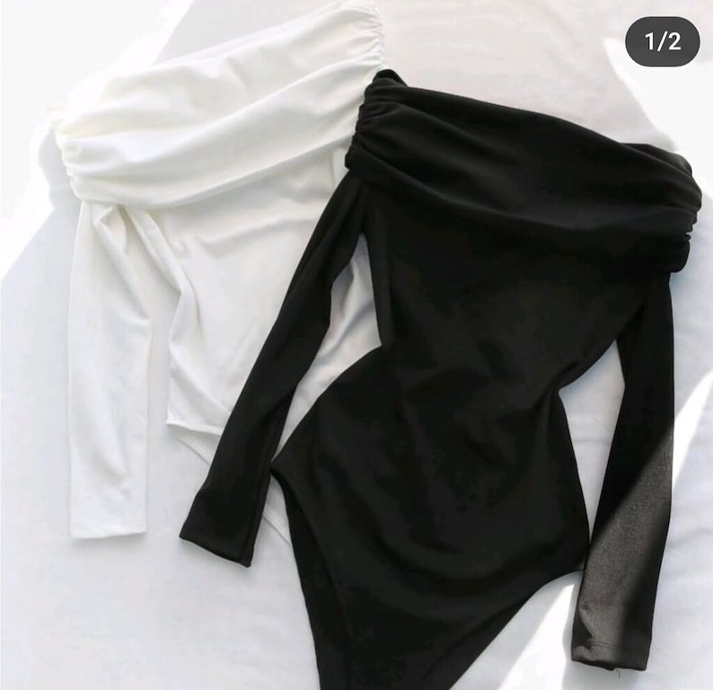 Bodi sa golim ramenima i elastinom. Likra,likrasti pamuk