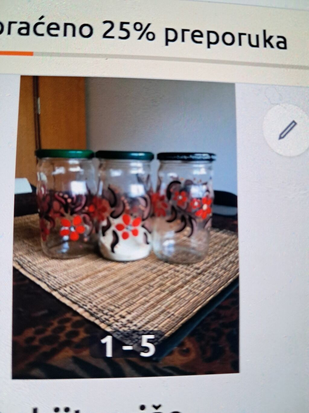 Ukrasne tegle.Ručno radjene. 3 komada