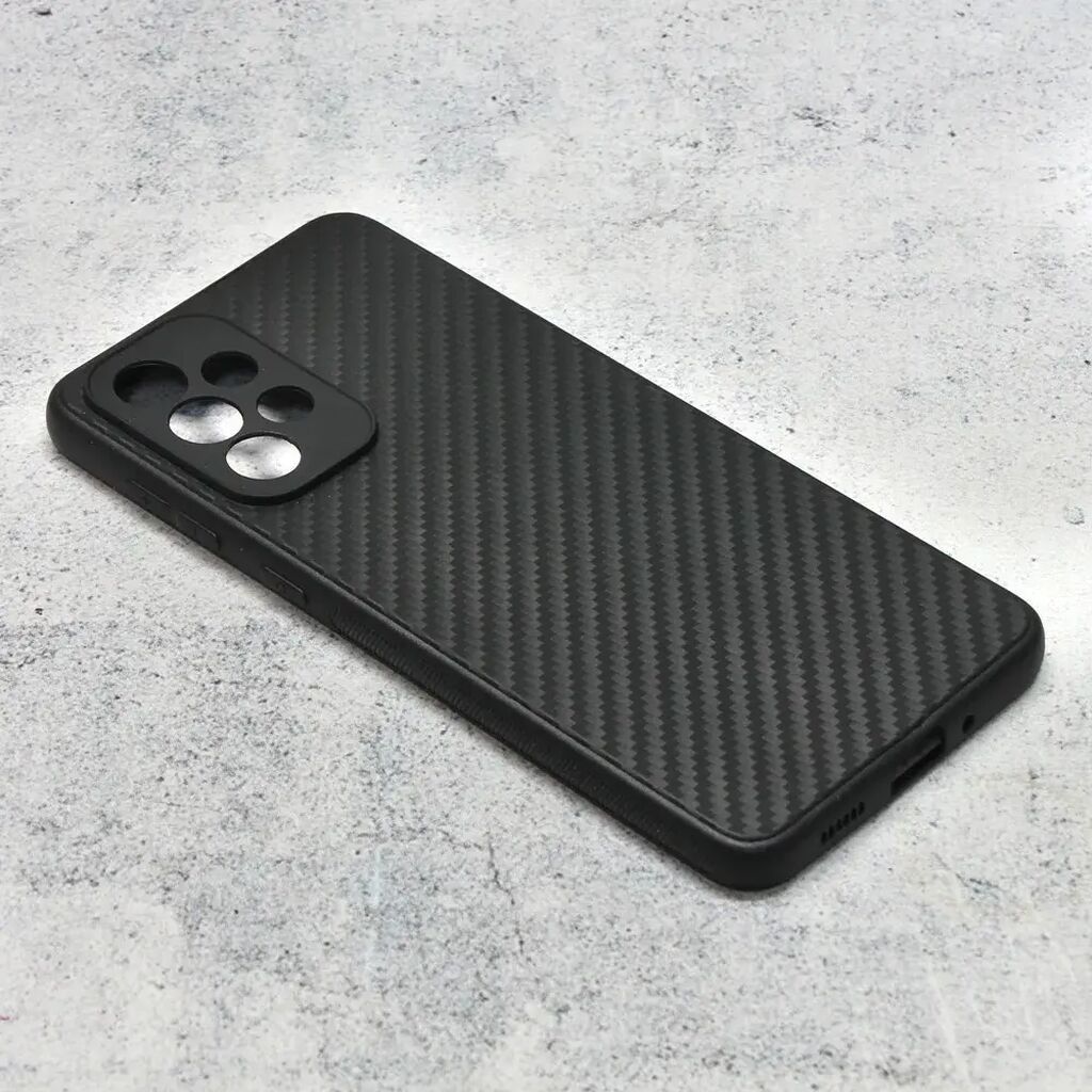 Carbon fiber mask for Samsung A336B Galaxy A33 5G, black color. The
