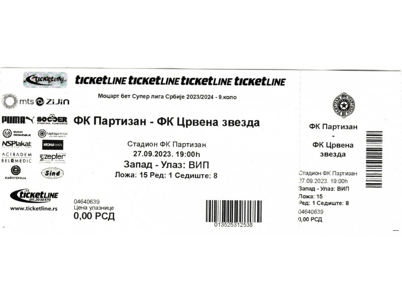 2023_Sep PARTIZAN - CRVENA ZVEZDA! Prvenstvo.