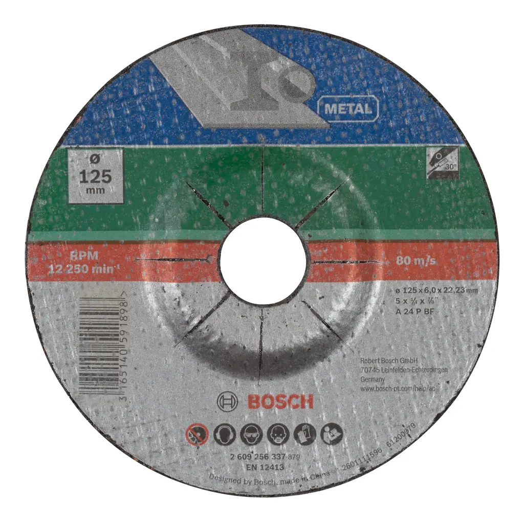 Bosch Brusna ploča 2609256337, Ispupčena, 125×6,0 mm, Metal