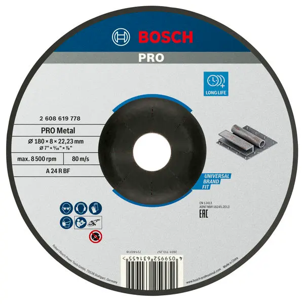 Bosch Pro Metal brusna ploča 2608619778, 180 × 8 mm