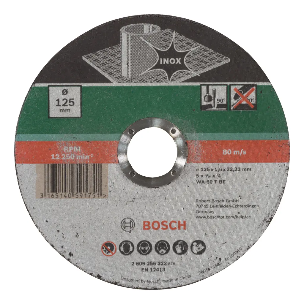 Bosch Rezna ploča 2609256323, Ravna, 125×1,6×22,23 mm, Inox