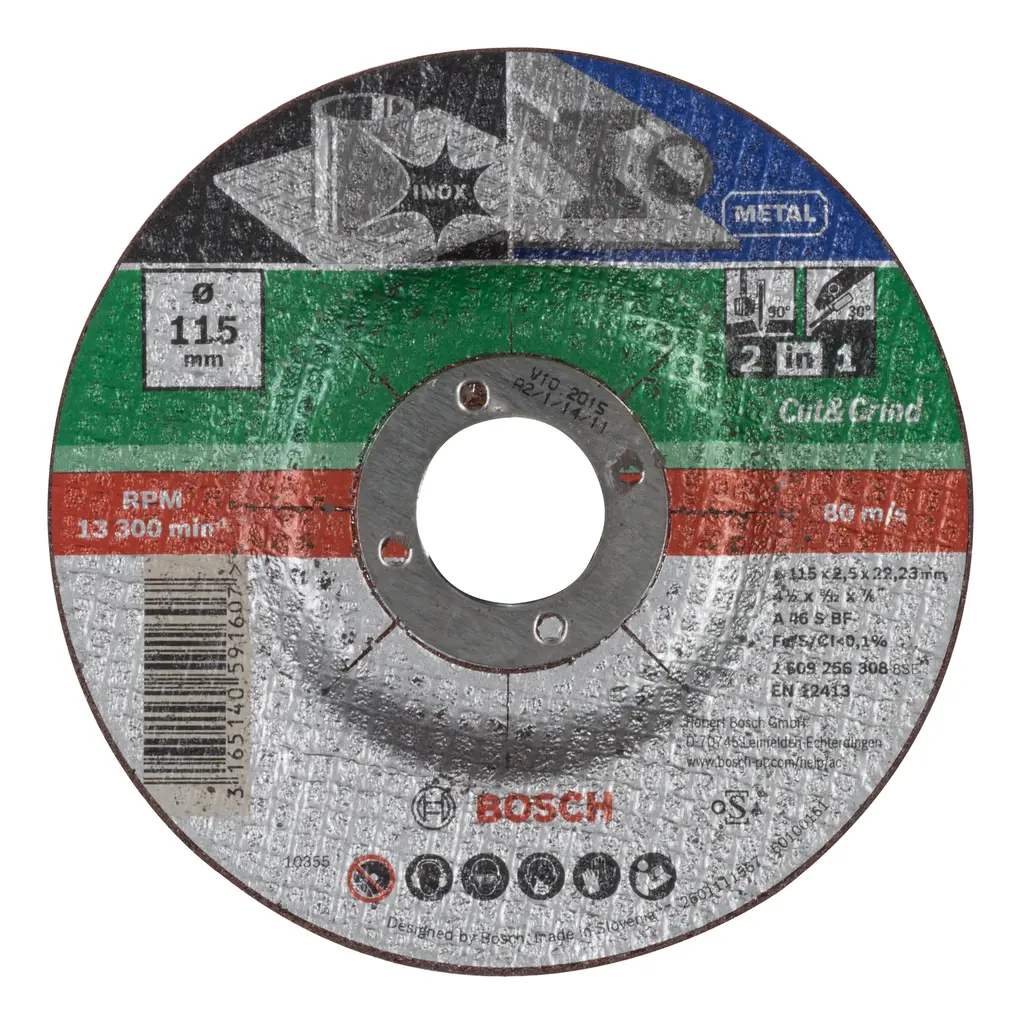Bosch Rezna ploča 2609256308, 115×2,5×22,23 mm, Metal/Inox