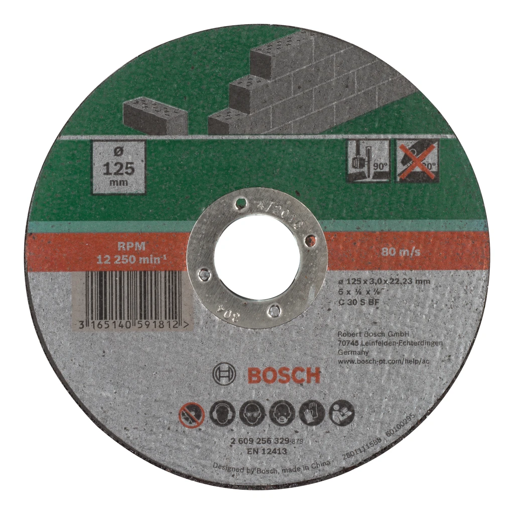 Bosch Rezna ploča 2609256329, Ravna, 125×2,5 mm, Kamen