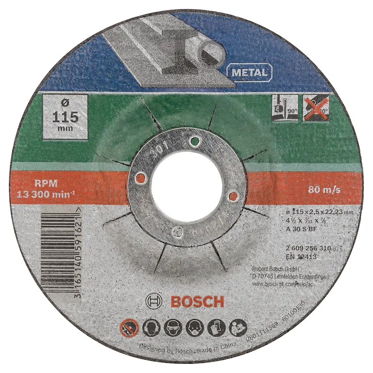 Bosch Rezna ploča 2609256332, Ispupčena, 115×2,5 mm, Metal