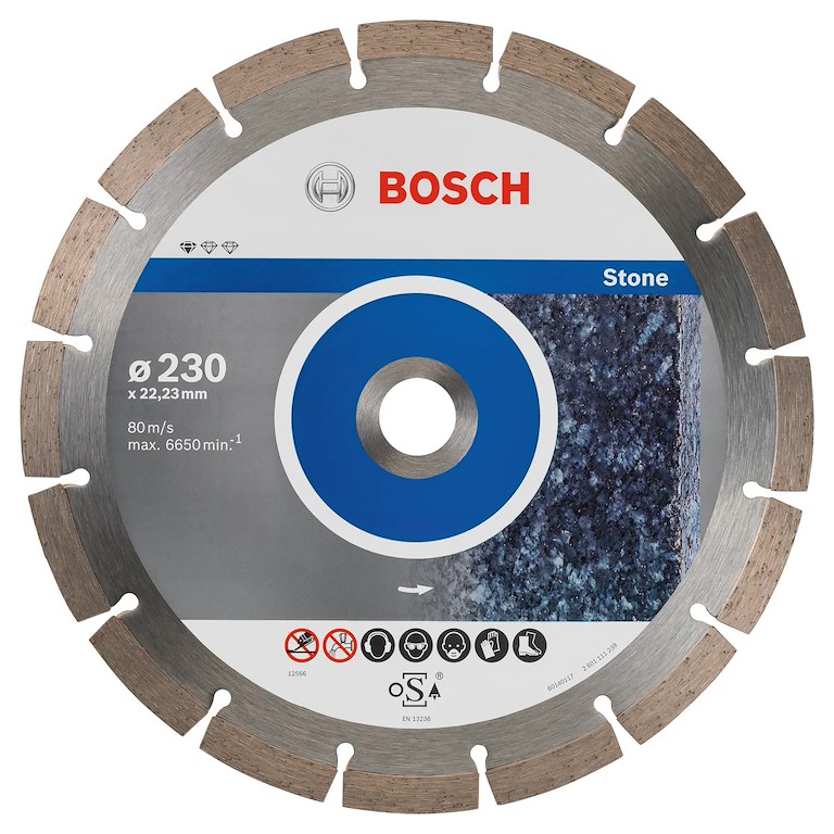 Bosch Dijamantska rezna ploča Standard for Stone 2608603238, 230 x 22,23 x 2,3 x 10 mm