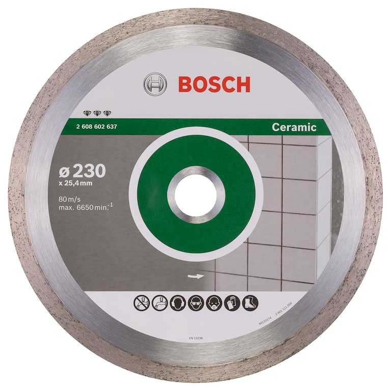 Bosch Dijamantska rezna ploča Best for Ceramic 2608602637, 230 x 25.40 x 2.4 x 10 mm