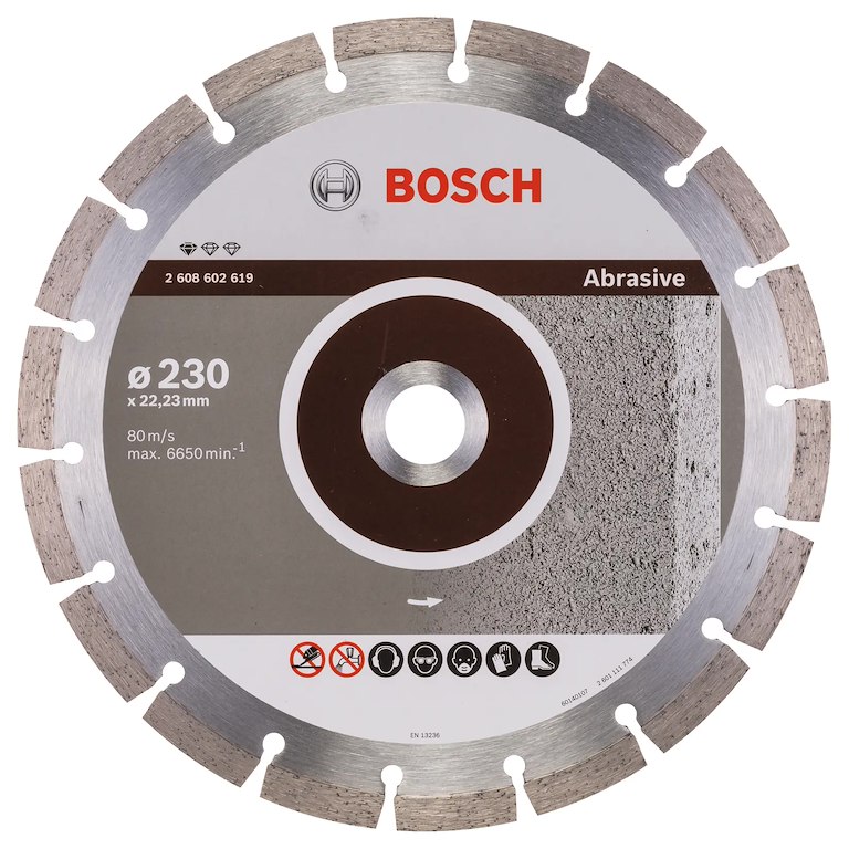 Bosch Dijamantska rezna ploča Standard for Abrasive 2608602619, 230 x 22,23 x 2,3 x 10 mm