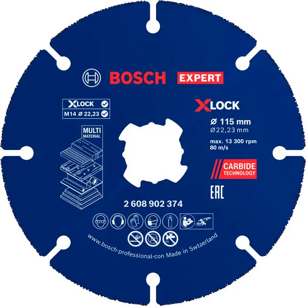 Bosch Karbidni višenamenski disk Expert 2608902376, X-Lock, 115 mm