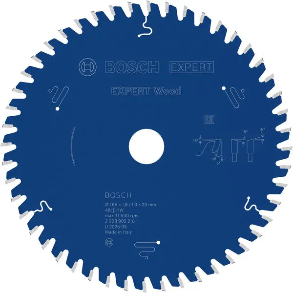 Bosch List testere za drvo Expert 2608902218, 165 mm, 48T
