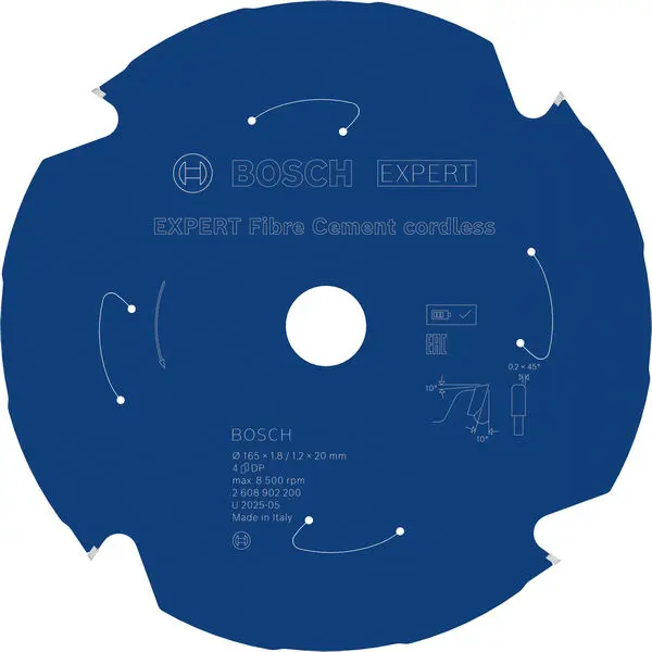 Bosch Aku list testere za vlaknasti cement Expert 2608902200, 165 mm, 4T