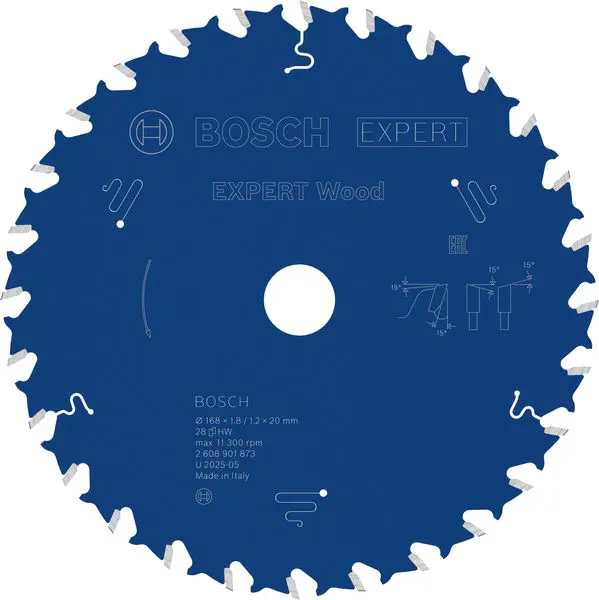 Bosch Expert List za drvo 2608901873, 168 mm, 28T