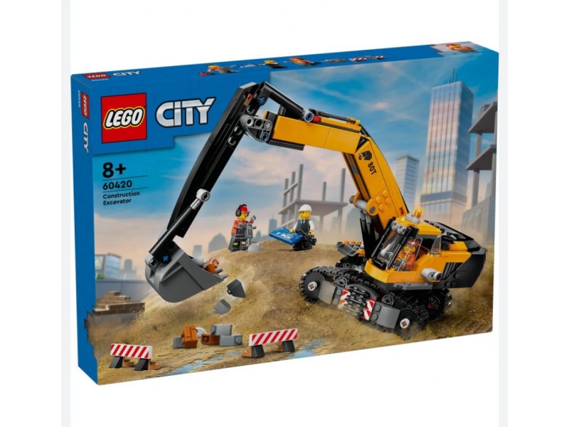 NOV-KUTIJA-LEGO CITY 60420 Zuti gradjevinski bager Orig