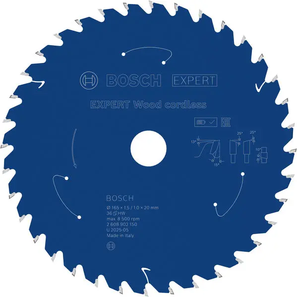 Bosch List testere za drvo Expert, 165mm, 36T