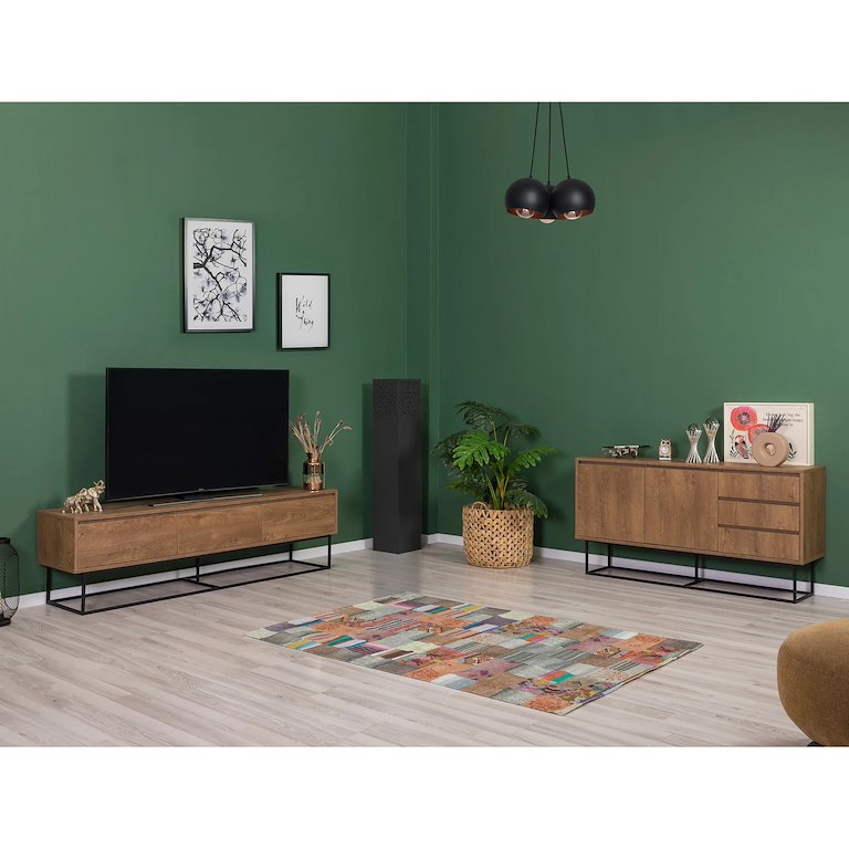 Hanah Home Set TV Komoda i klub sto Orah
