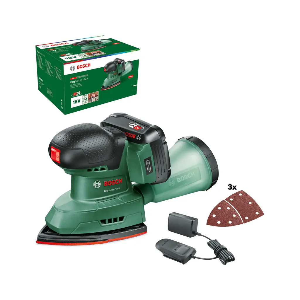Bosch Aku ekscentrična brusilica Easy Sander 18V-8, 1x 2.0Ah 06033E3002