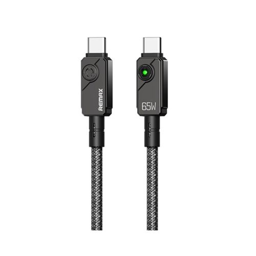 Remax Kabl Swift Fast charging braided data cable 1.2M C36 65W(C-C) crni
