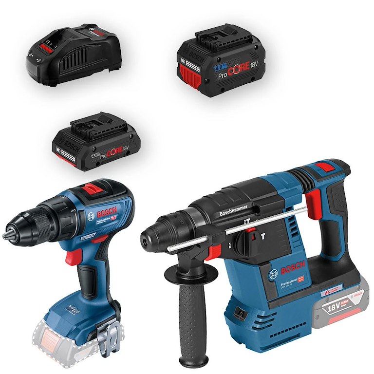 Bosch Set aku alata GBH 18V-26 + GSR 18V-50, 1x8,0Ah + 1x4,0 Ah ProCORE 18V 0615990N1X