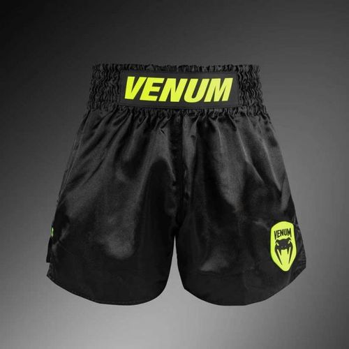 Venum Classic Evo Muay Thai Šorc Crni/Neon Žuti M