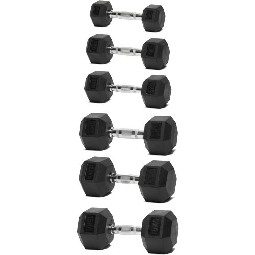 Gumeni tegovi HEX Pro - 25 kg - CRNA