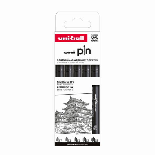 Uni Ball Pin Marker Set Classic 5/1