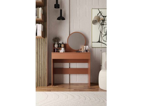 HANAH HOME Sto za šminkanje Harmony Mini Round Sepia