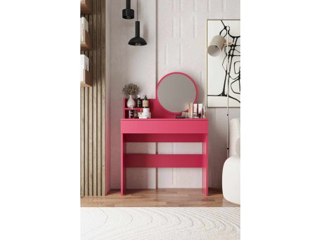 HANAH HOME Sto za šminkanje Harmony Mini Round Raspberry