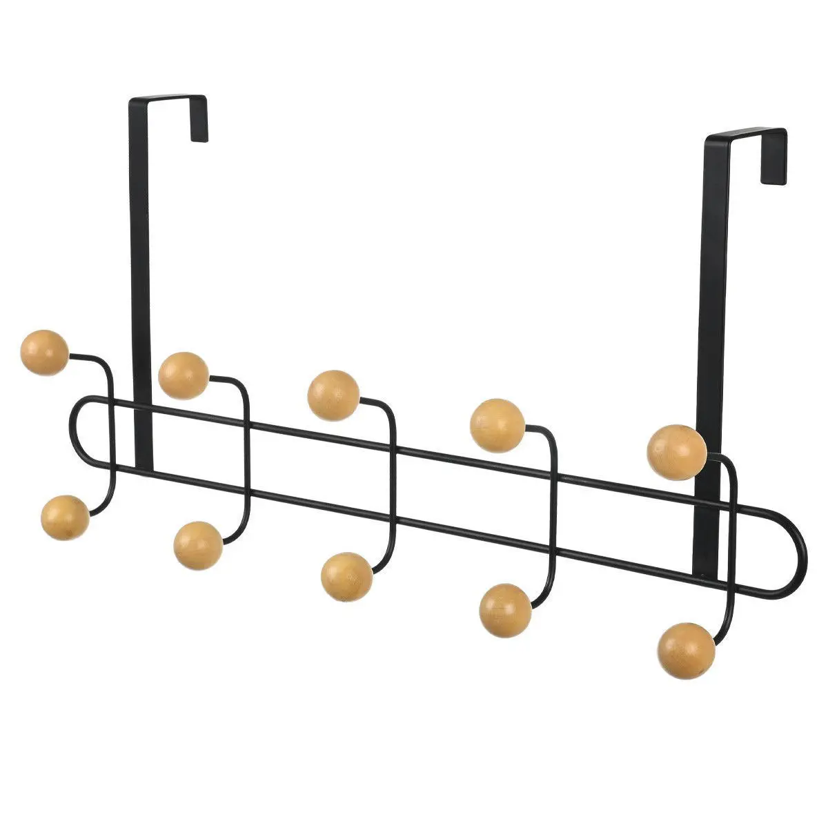 ESTIA ES02-18313 Čiviluk za vrata sa 10 kukica metal crni