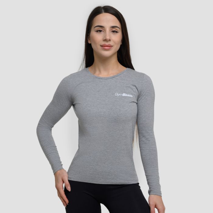 Ženska majica dugih rukava Basic Grey - GymBeam