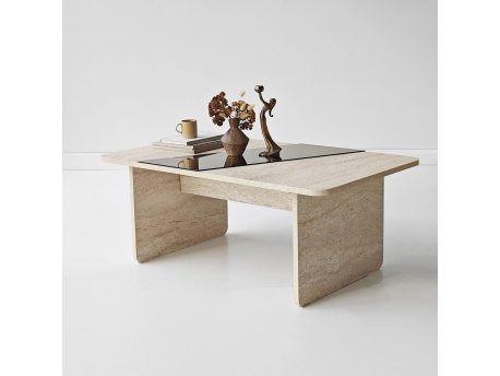 HANAH HOME Sto za dnevnu sobu Favorite Bronzie Travertine